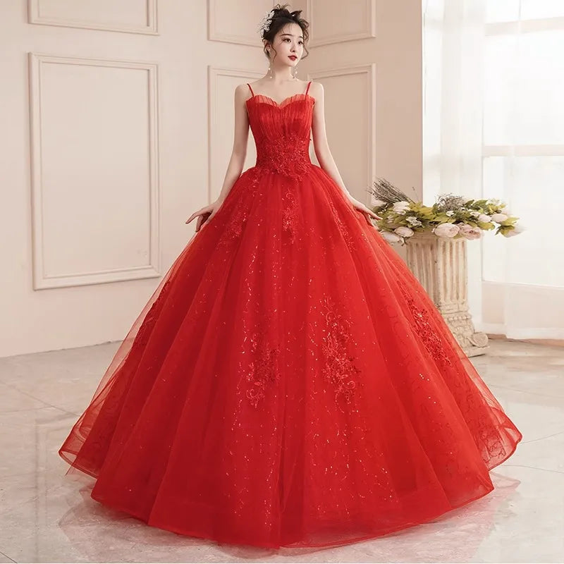 Elegant Red Ball Gown Prom Dress on Luulla