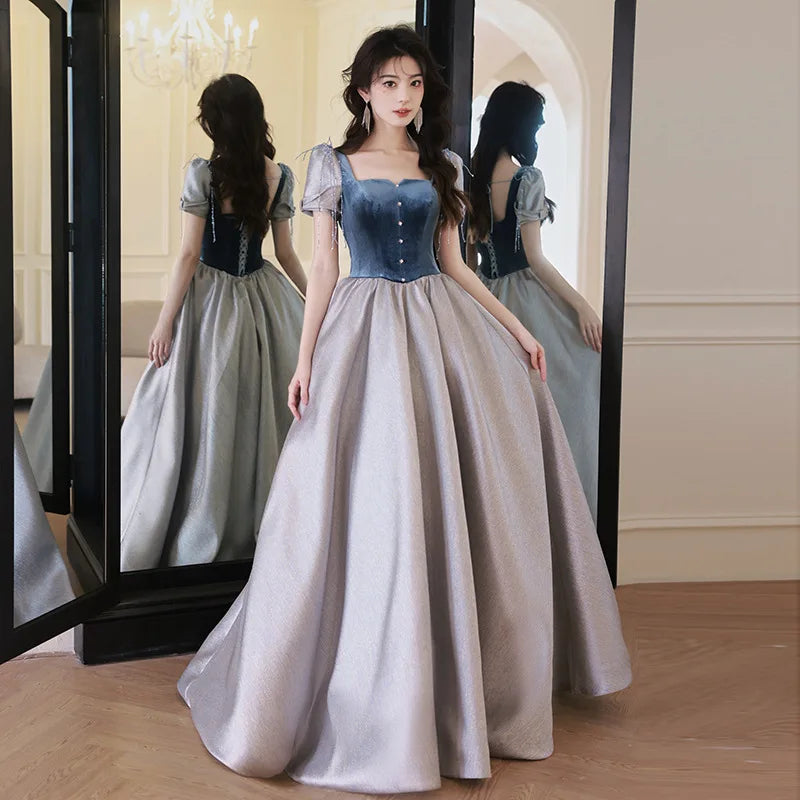 Elegant Two-tone Corset Ball Gown Dress on Luulla